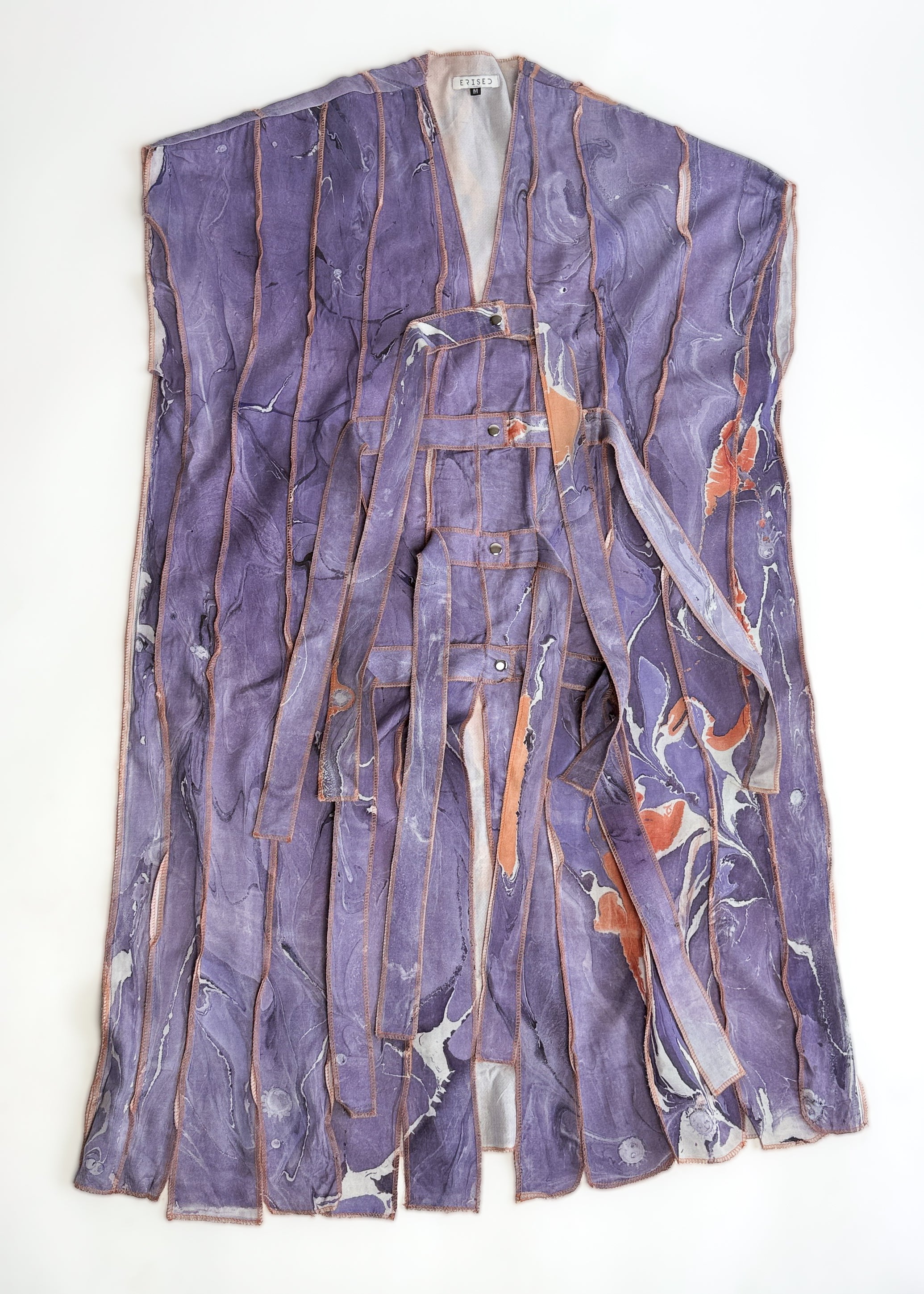 Iris – Emblem Womenswear | Hand-Marbled Purple & Burnt Orange | Erised